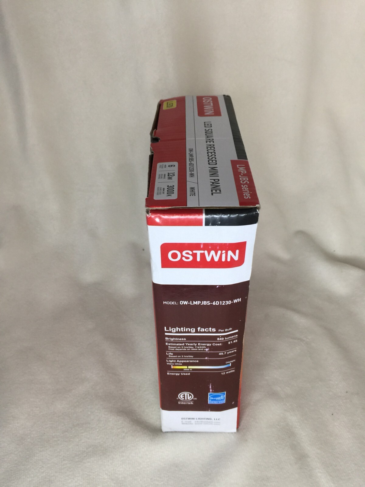 Ostwin LED Square Recessed Ceiling Light 0W-LMPJBS-6D1230-WH WHITE ...