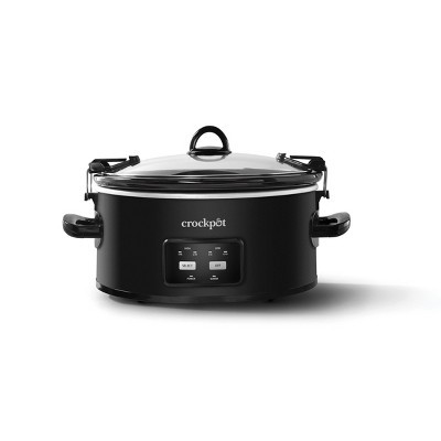 Crock-Pot 6qt Programmable Cook & Carry Slow Cooker Black SCCPVLF605-B ...