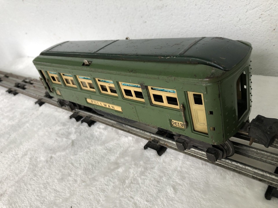LIONEL TRAINS PREWAR RARE LIGHTED PULLMAN PASSENGER CAR #2613 VERY GOOD ...