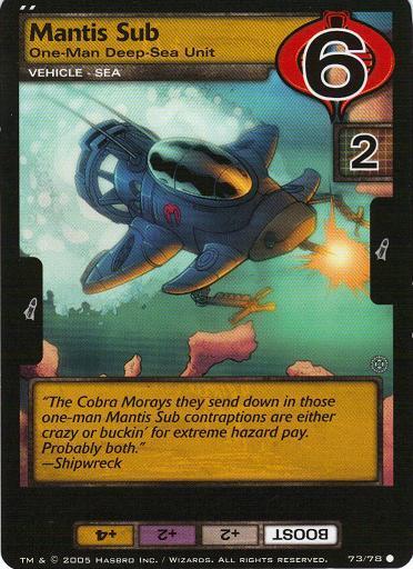 GI Joe TCG: Mantis Sub, One-Man Deep-Sea Unit [Played] from set GI Joe ...