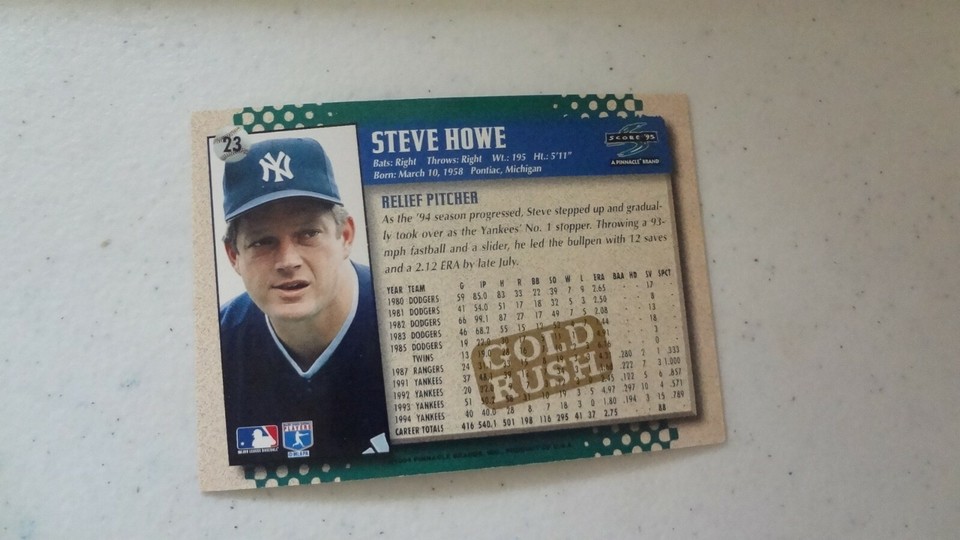 1995 SCORE GOLD RUSH # 23 STEVE HOWE BASEBALL CARD | eBay