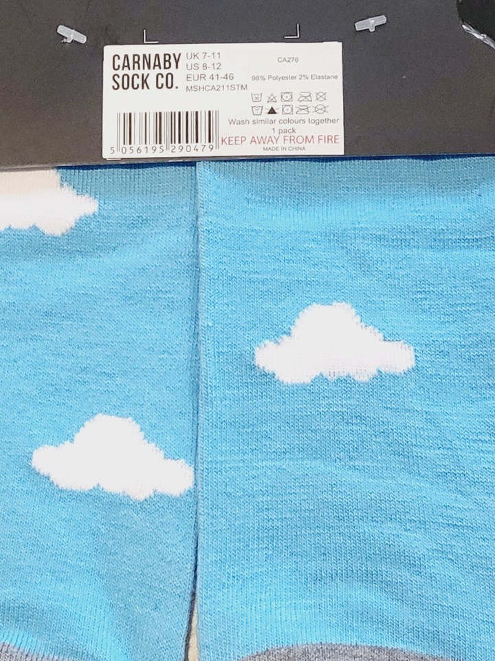 1-Pair Carnaby Sock Co. Men's 8-12 LONDON Themed Crew Socks Bus + Big ...