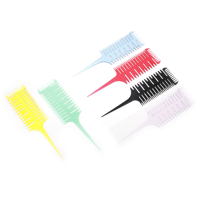 3-Way Sectioning Highlight Comb Weave Weaving Comb Hair Dye Styling ...