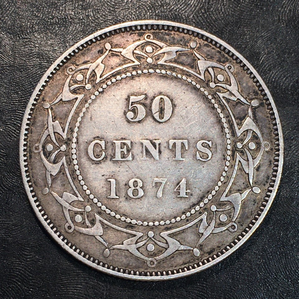 1874 Canada Newfoundland Half Dollar 50c Silver - High Quality Scans # ...