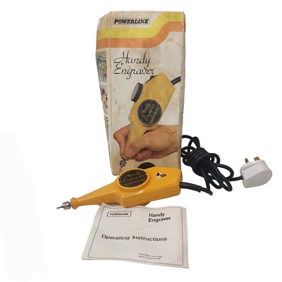 vintage handy engraver tool by burgess powerline 1981 boxed ...