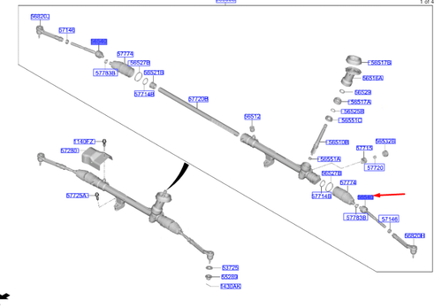 Biellette de direction HYUNDAI TUCSON NX4 MK4 56540N9000 NEUF ORIGINE ...
