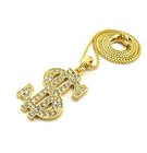 NEW DOLLAR SIGN PENDANT & 24" BOX/CUBAN/ROPE CHAIN HIP HOP NECKLACE ...