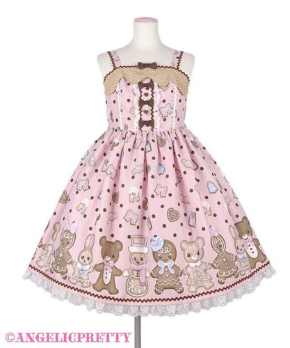 Angelic Pretty Nakayoshi Ginger Cookie Jumper Skirt | eBay