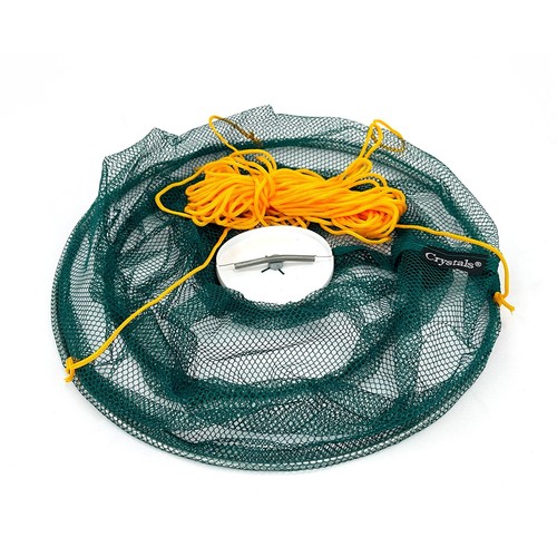 2 x CRAB FISH CRAYFISH LOBSTER DROP NET BAIT CLIP & ROPE SAFE CRABBING ...