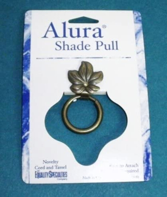 Roller Window Shade SNAP-ON Small Bronze METAL RING PULL Clip on NO ...