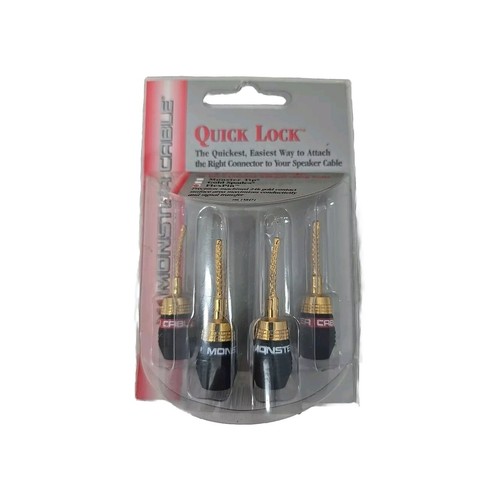 Monster Quick Lock Gold Flex Tip Modular Speaker Cable Termination ...