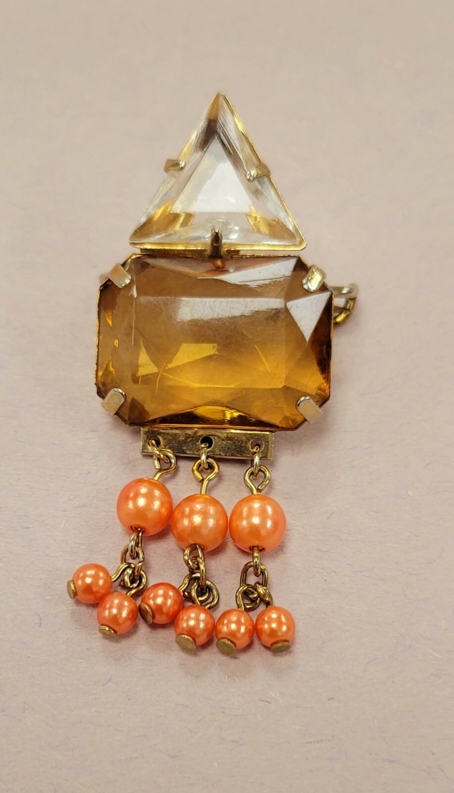 Antique Unique Art Deco Beautiful Brooch - Gem