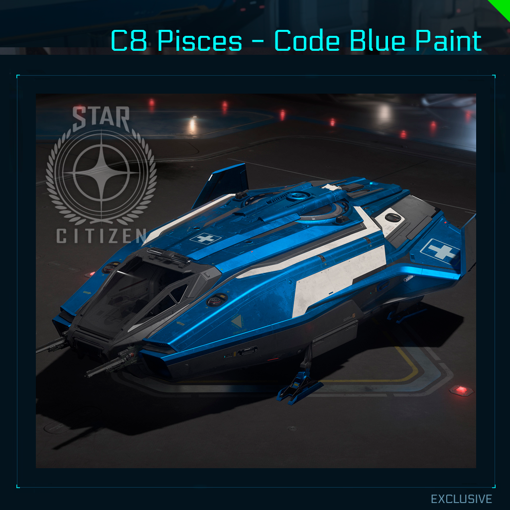 C8 Pisces - Code Blue Paint - STAR CITIZEN | eBay