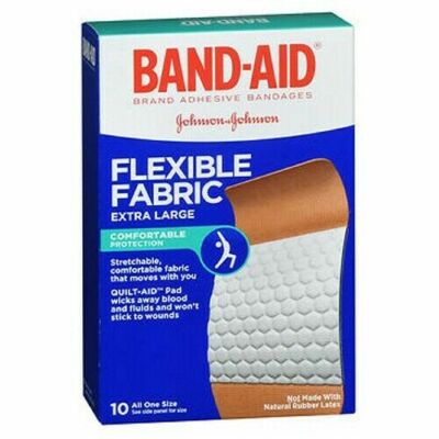 Band-Aid Flexible Fabric Adhesive Bandages Extra Large 10 each By Band ...