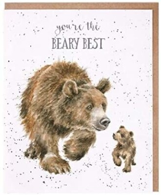 Wrendale Beary Best Dad Birthday or Fathers Day Card - Artwork by ...