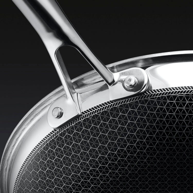 HexClad Hybrid Nonstick 3-Piece Fry Pan Set, 8, 10 and 12-Inch Frying ...