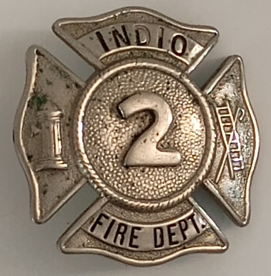 Vintage Indio Fire Department Badge | eBay
