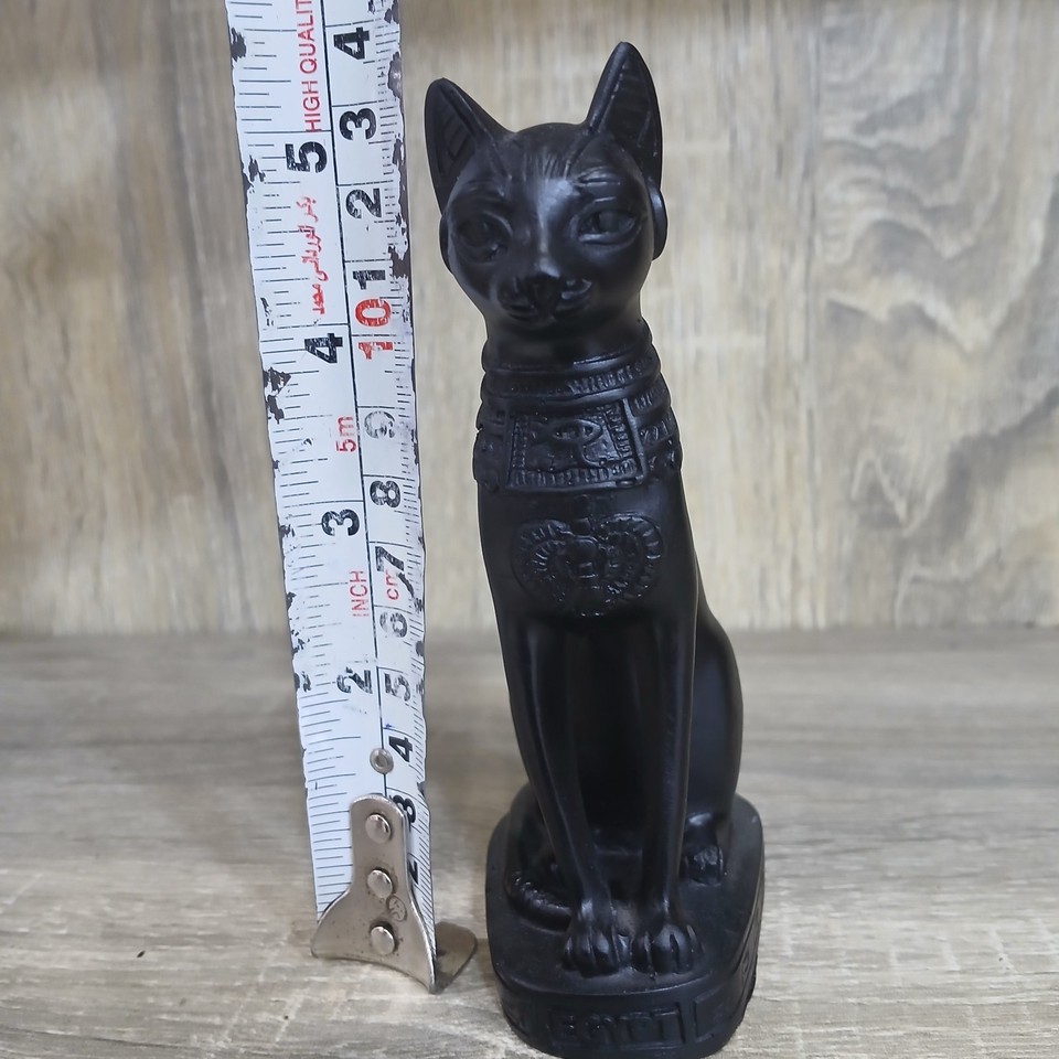 Handmade Egyptian Bastet Cat Statue Black Basalt Stone Ancient Egypt ...