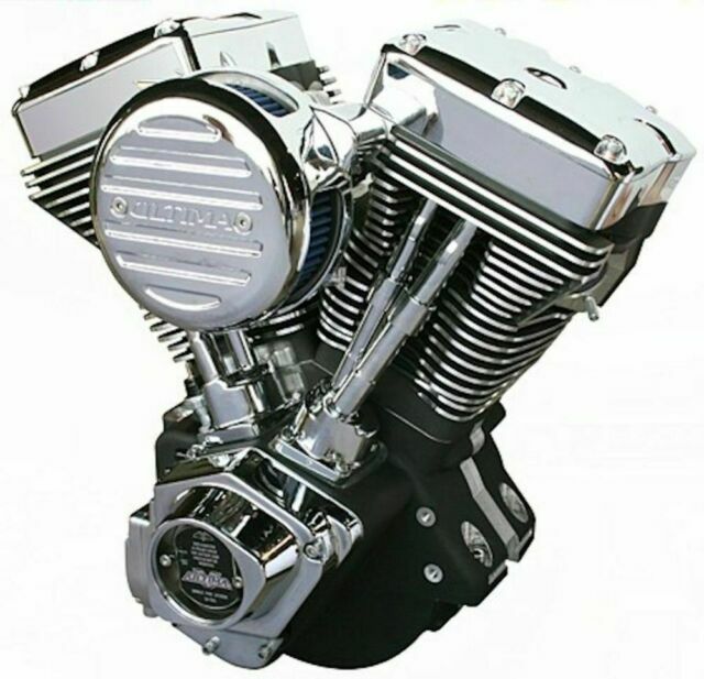 ULTIMA EL BRUTO 113 CI BLACK AND CHROME FINISH ENGINE MOTOR EVO HARLEY ...