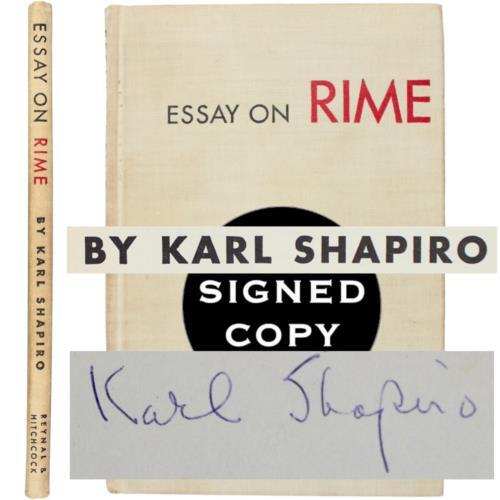 KARL SHAPIRO SIGNED POETRY HC PULITZER PRIZE POET LAUREATE VINTAGE 1945 ...