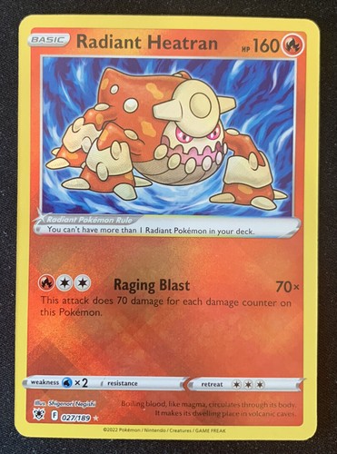 Radiant Heatran 027/189 Astral Radiance Ultra Rare Holo Pokemon TCG ...