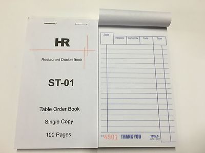 50x Small Size Single Copy Restaurant Docket Book ST01 85x150 | eBay