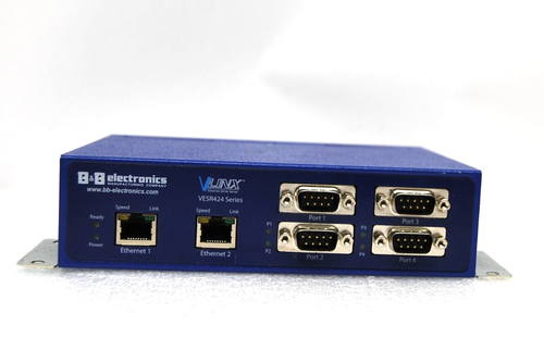 B&B ELECTRONICS VLINX VESR424D SERIES (2) RJ45 ETHERNET (4)DB9 232/422 ...