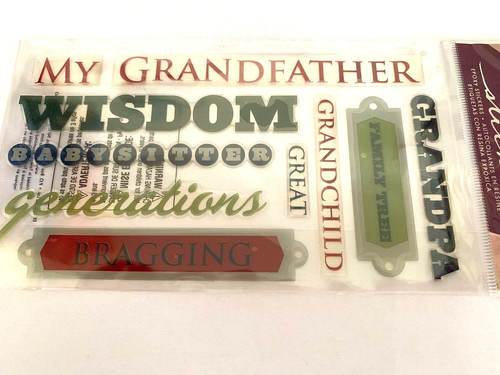 Autocollants époxy texte Grand père Papi stickers scrapbooking 3D ...