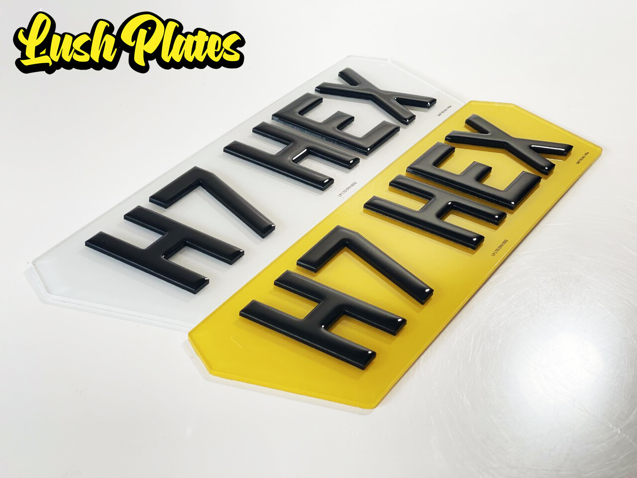 ROAD LEGAL PRINTED 3D 4D 6MM GEL V1 LAMBO SHAPE SHORT HEX BORDER NUMBER ...