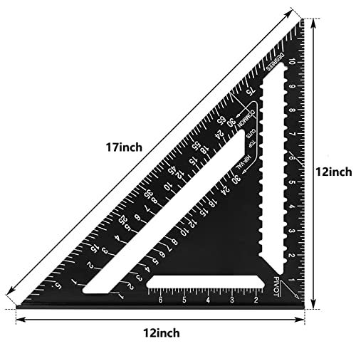Aluminum 12-inch Rafter Square Carpenter Measuring Layout Tool Alloy ...