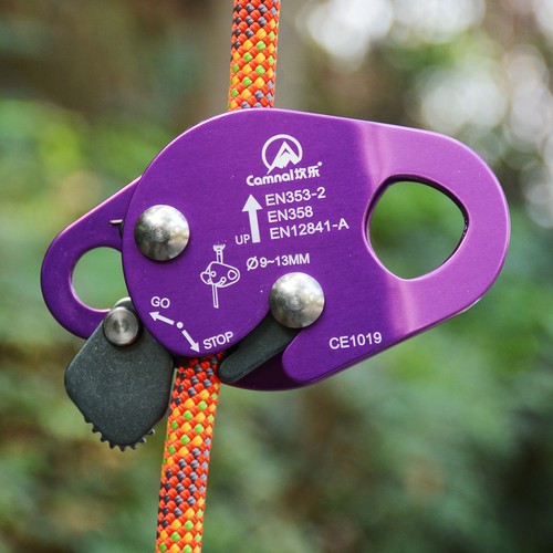 Rope Grab Fall Arrester Protection 22KN 9-13mm Purple Removable Cam ...