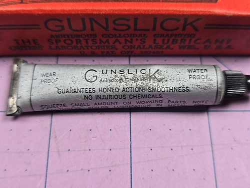 Vtg Gunslick Outers Sportsman's Lubricant Guns Tube W Box Graphite ...