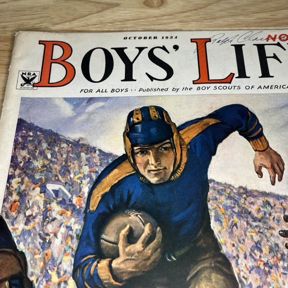 VTG Boys Life Magazine October 1934 Football Riesenberg Illustrated ...