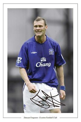 DUNCAN FERGUSON Signed Autograph PHOTO Signature Fan Gift Print EVERTON ...