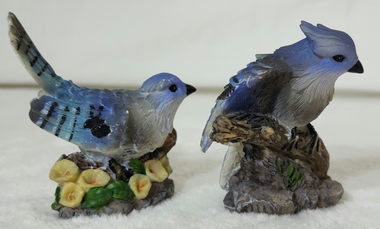 Set of 2 Vintage Blue Jay Birds Small Knick-Knacks figurines (B2) | eBay