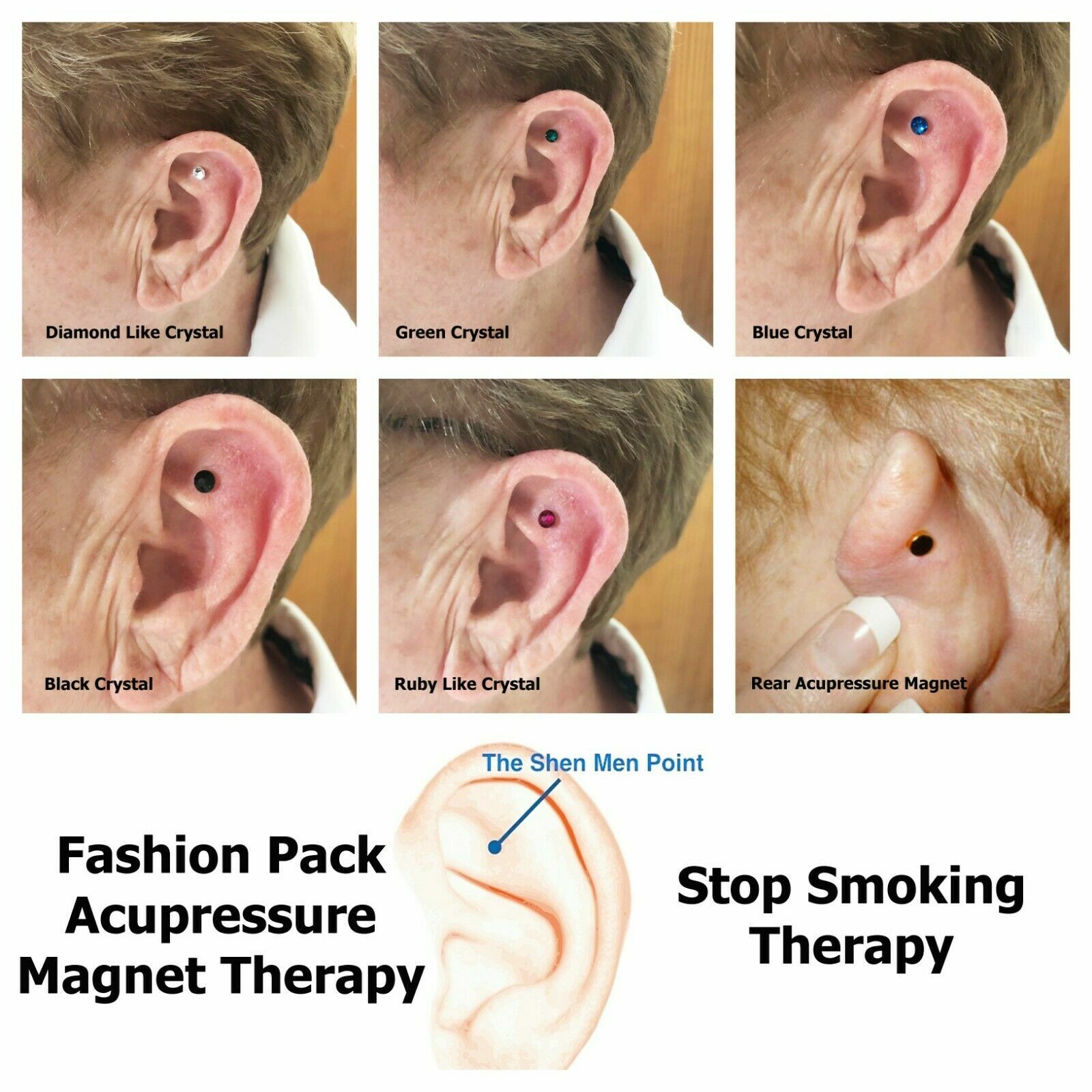 Acupressure Earring Stop Smoking Magnets Fashion Pack 5 New Kits 2026 ...