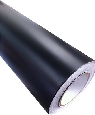 FABLON MATT BLACK STICKY BACK PLASTIC SELF ADHESIVE VINYL FILM 61cm ...