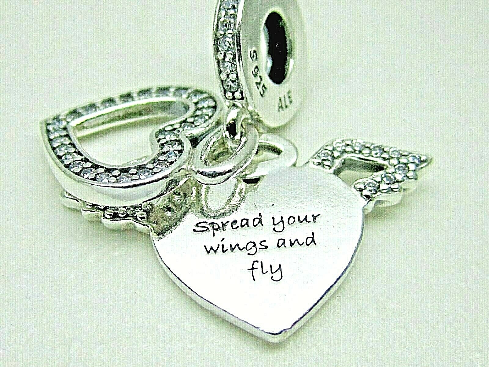 PANDORA Heart and Angel Wings Dangle Charm - 798485C01 for sale online ...