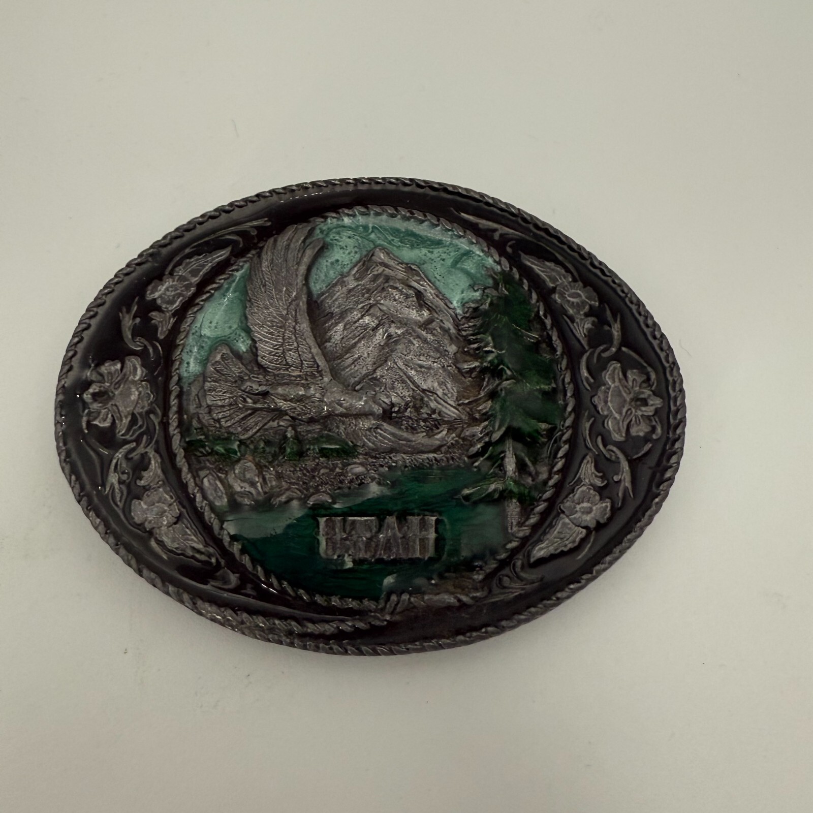 Vintage Utah Belt Buckle Siskiyou brand 1991 - Gem