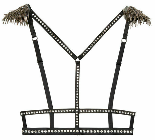 Victoria’s Secret Fashion Show RHINESTONE Body strap caged Harness S | eBay