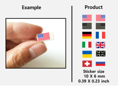 (A 10mm) Toy military Flag stickers / USA Global diorama tank aircraft ...