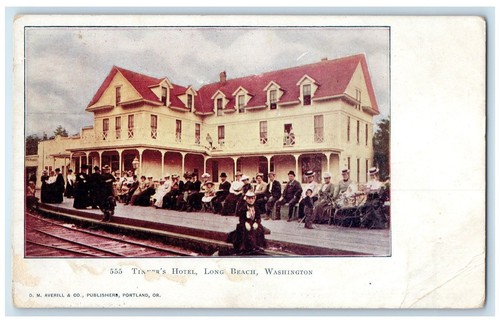 c1905 Tinker's Hotel Exterior Building Long Beach Washington WA Vintage ...