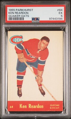 1955-56 Parkhurst Quaker Oats #64 KEN REARDON PSA 5 | eBay