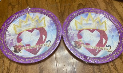 Lot of 2 “DISNEY DESCENDANTS 2”Birthday Party Plate ~Brand New~ 16 ...