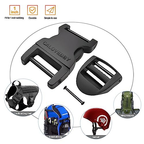 Field Repair Buckles for Straps 1Inch, Quick Side Release Adjustable ...