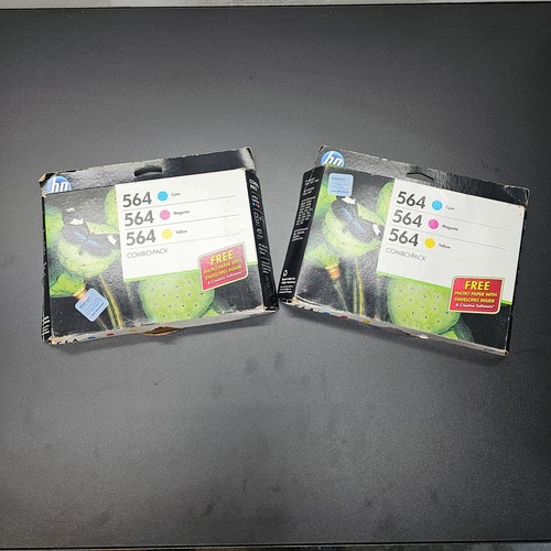 2x HP Ink Cartridge 564 Combo Pack Colors Cyan, Magenta, Yellow Expired ...
