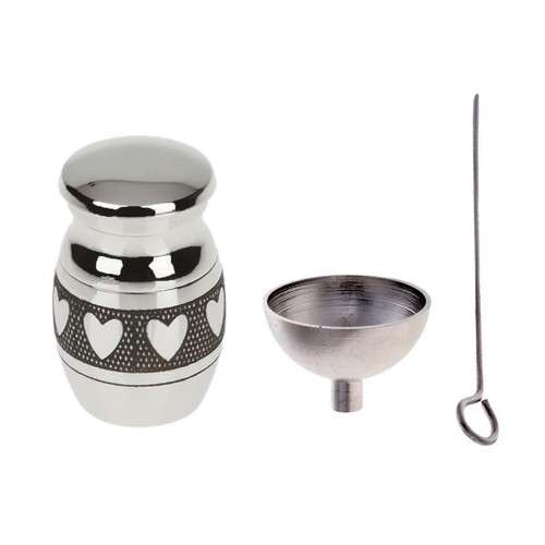 Love Heart Pattern Pet Dog Ash Urn Miniature Waterproof Ashed Jar ...