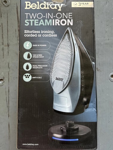 Beldray Two-in-One Cordless Steam Iron Black/ Copper with Dual ...