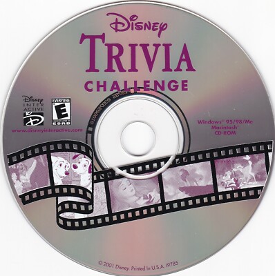 Vintage Disney Trivia Challenge (PC CD-ROM, 2001, Windows 95/98/Me ...