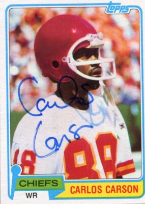 1981 Topps - CARLOS CARSON - Hand Signed Autograph Vintage Card #467 ...